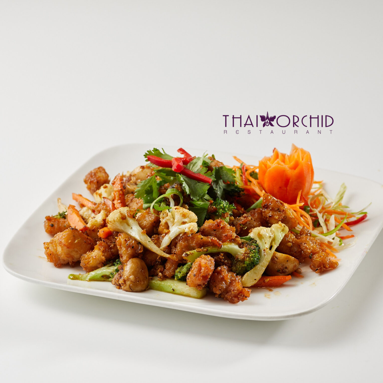 Pad Krathiem Prig Thai | Garlick Chicken – Thai Orchid Restaurant